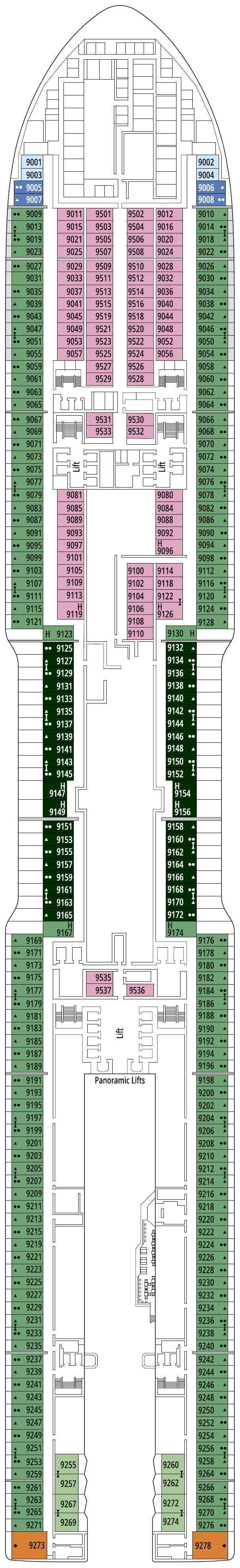 MSC World Europa Deck Plan (2025)